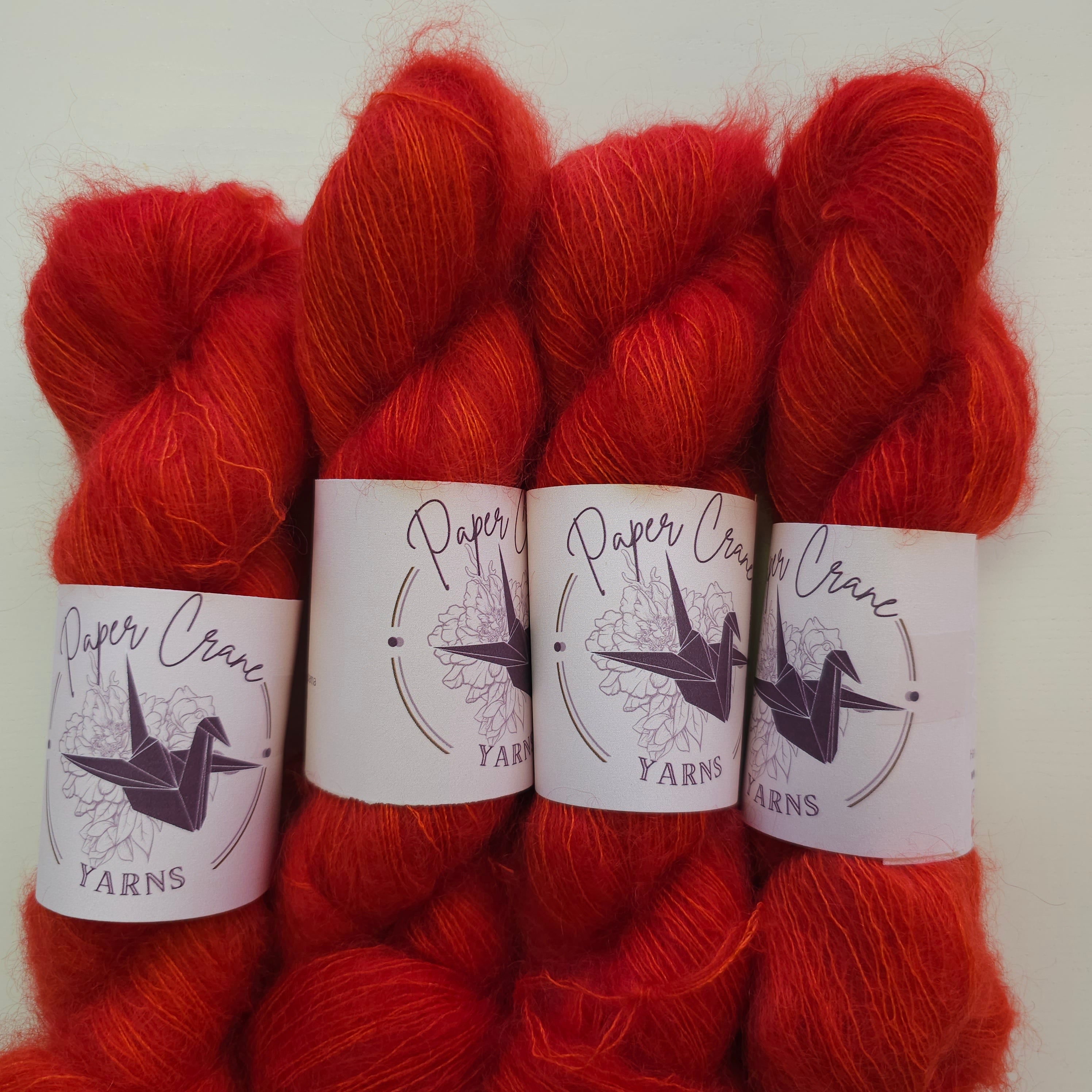 California Poppy | 72/28 Mohair Silk | Paper Crane Yarns
